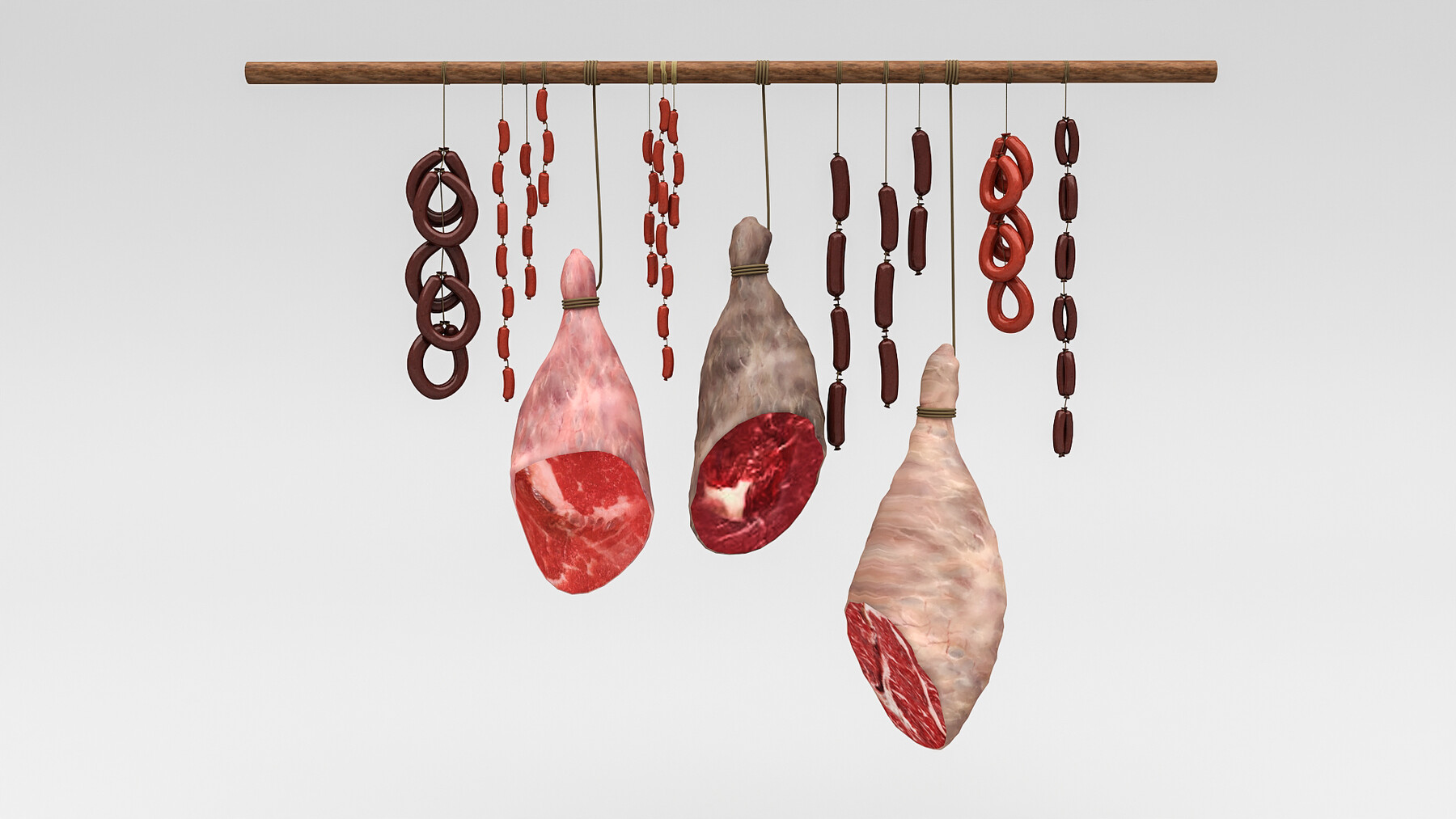 ArtStation - Meats and Sausages Low-poly 3D model | Game Assets