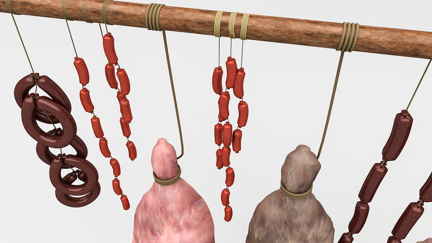 ArtStation - Meats and Sausages Low-poly 3D model | Game Assets