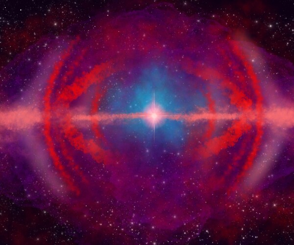 ArtStation - Explosive star in an eye nebula | Artworks