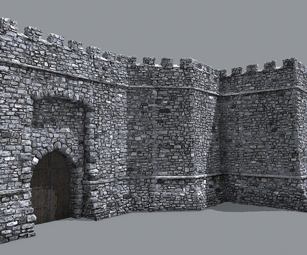 ArtStation - Modular Medieval Wall Set for Concept Art and Illustration ...
