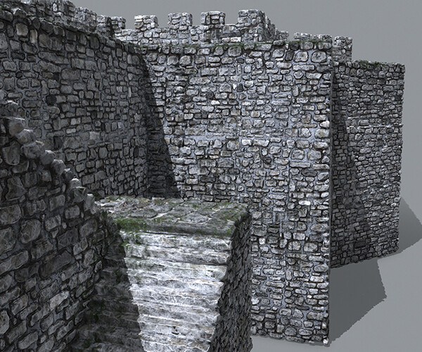 ArtStation - Modular Medieval Wall Set for Concept Art and Illustration ...