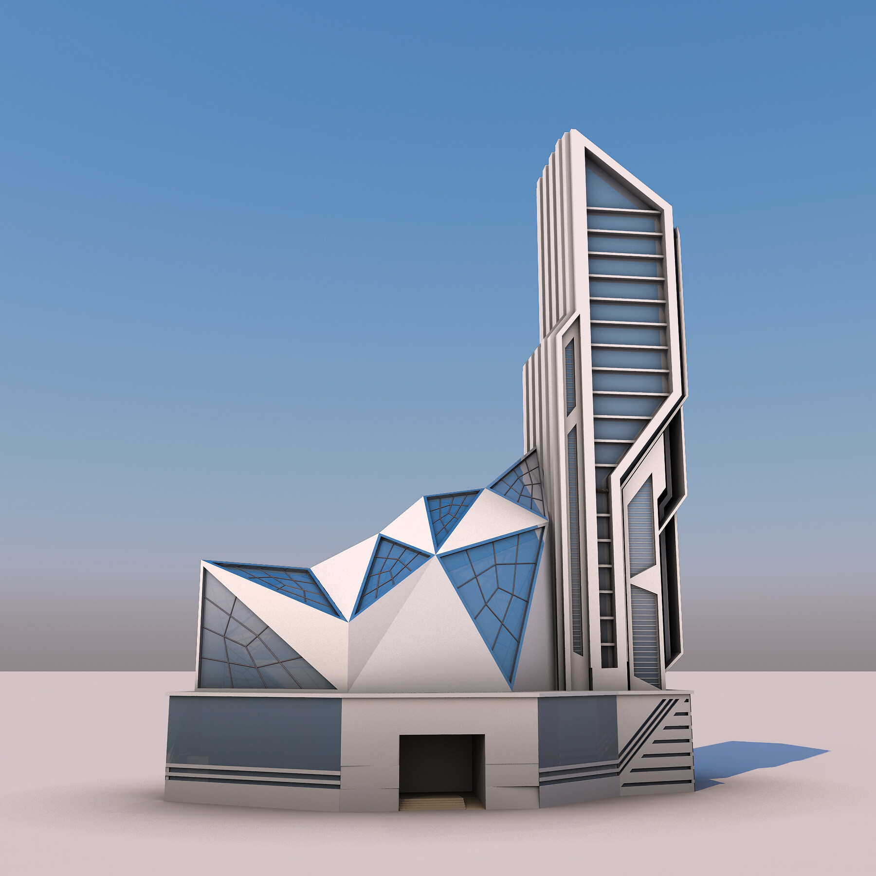 ArtStation - Futuristic Deconstruction Skyscraper | Resources