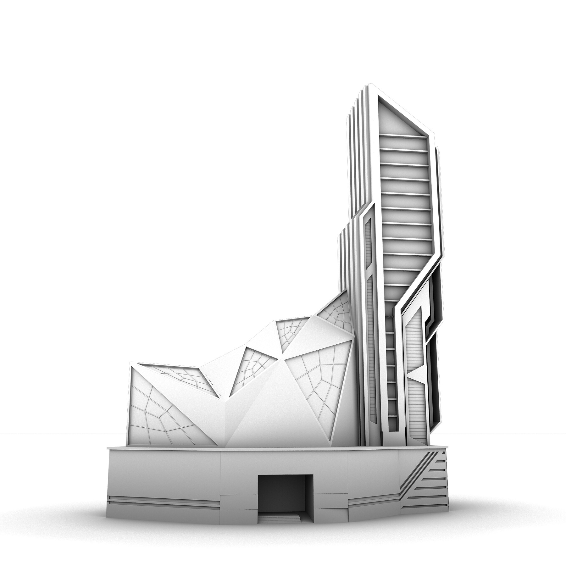 ArtStation - Futuristic Deconstruction Skyscraper | Resources