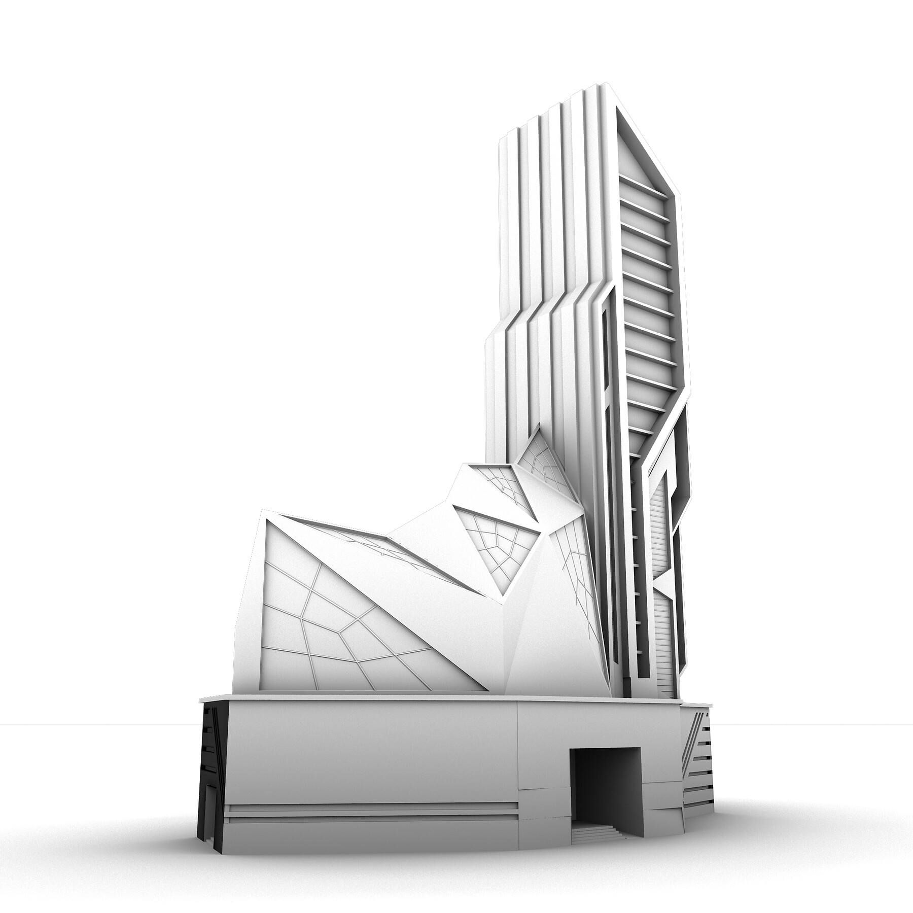 ArtStation - Futuristic Deconstruction Skyscraper | Resources