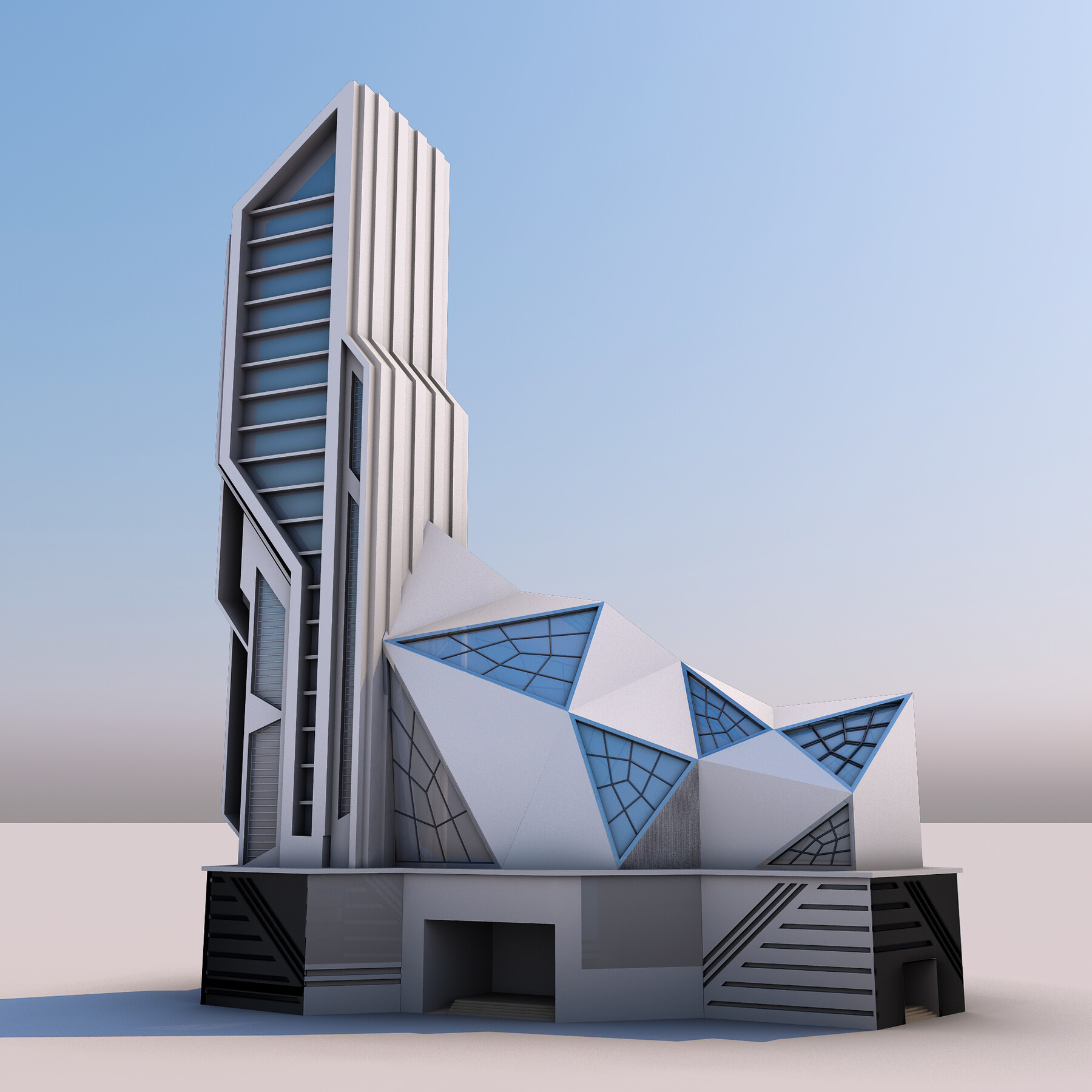 ArtStation - Futuristic Deconstruction Skyscraper | Resources