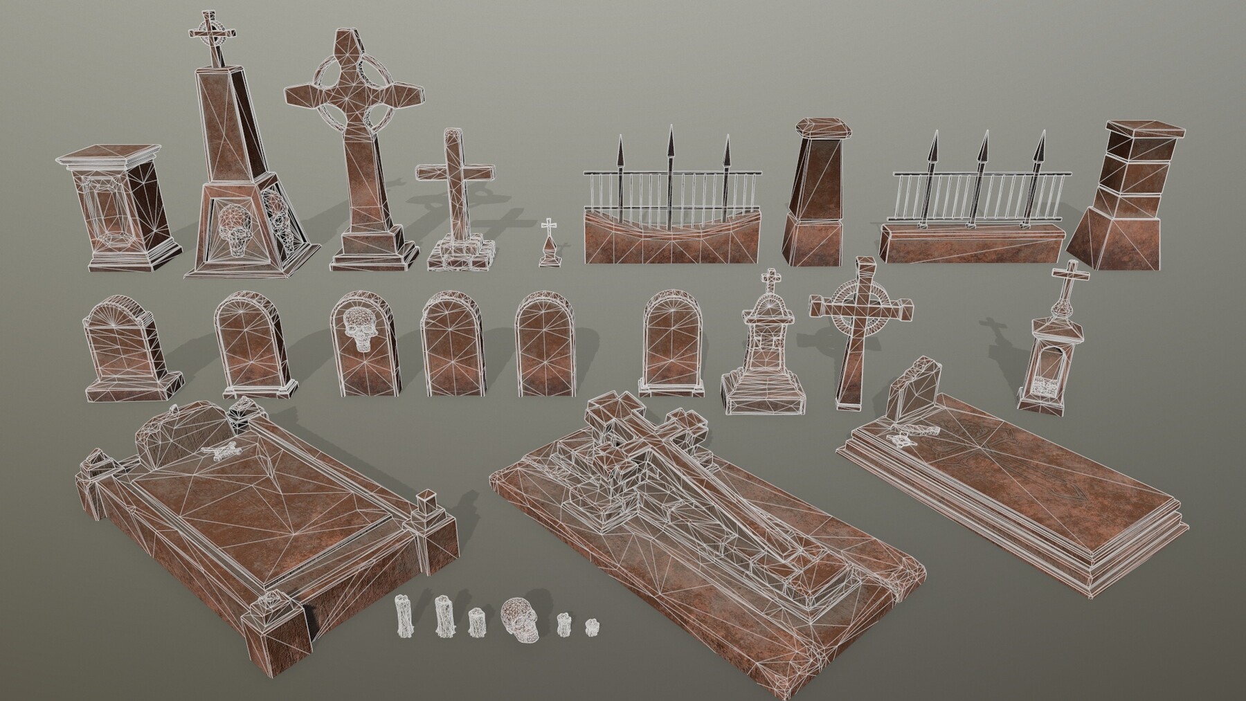 ArtStation - tombstone set | Game Assets