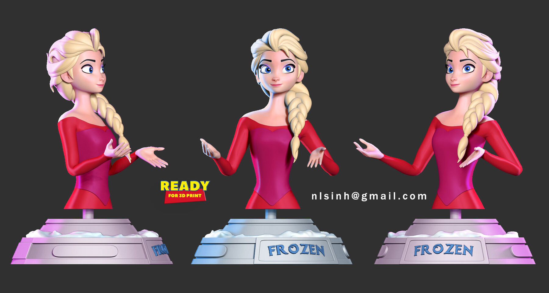 ArtStation - Elsa bust | Resources