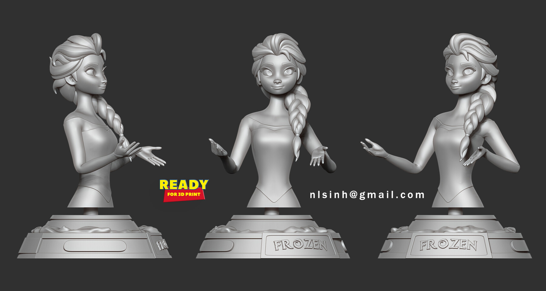 ArtStation - Elsa bust | Resources