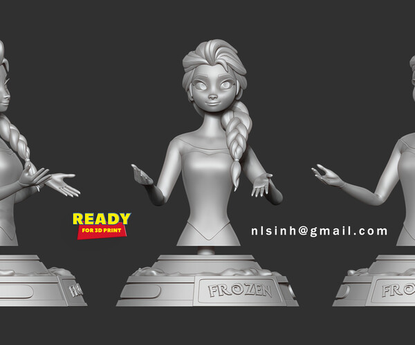 ArtStation - Elsa bust | Resources