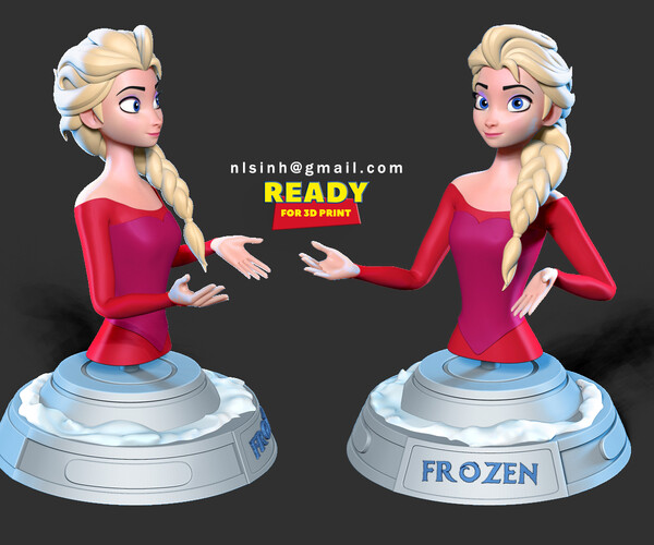 ArtStation - Elsa bust | Resources