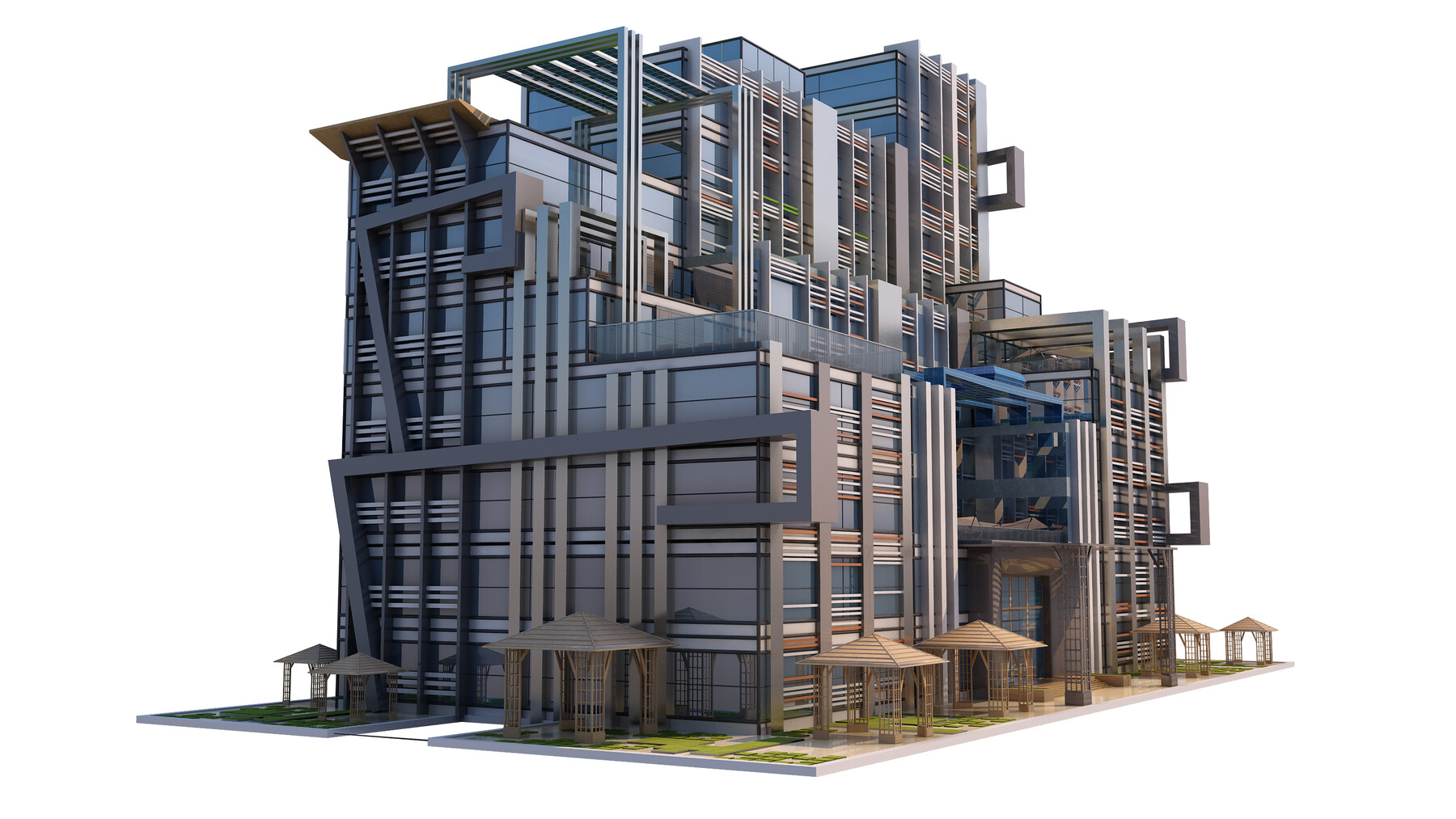 ArtStation - Commercial and Business Building - 3Ds Files - 2Ds Plans ...