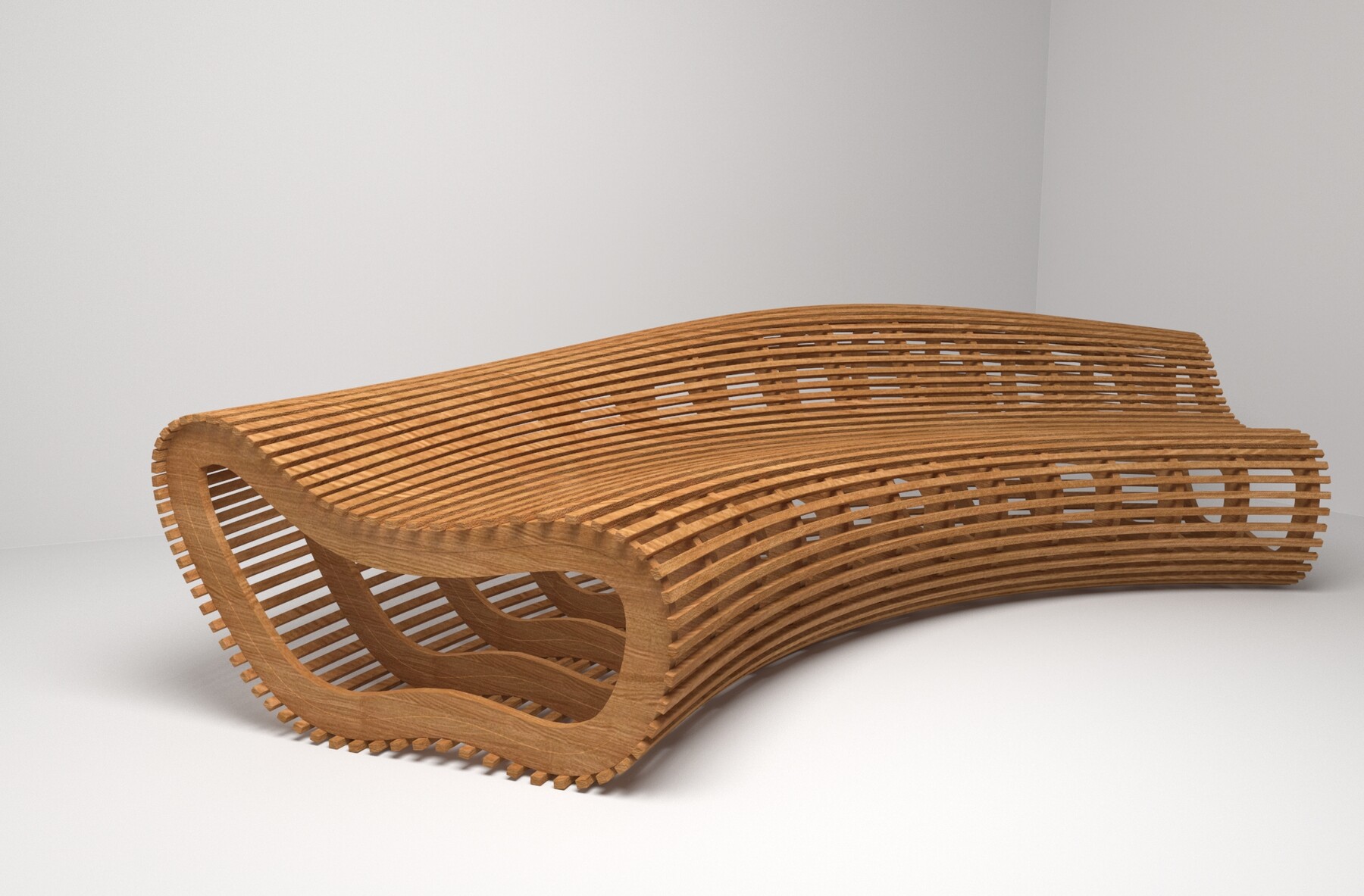 ArtStation - Curved Bench Parametric | Resources