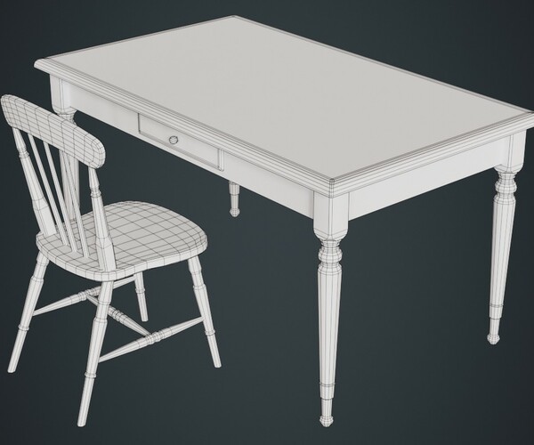 ArtStation - Table And Chair 2C | Game Assets