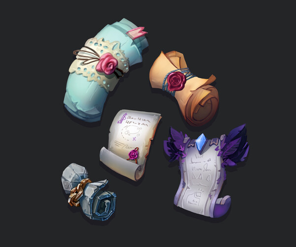 ArtStation - Scroll Icons Pack | Game Assets