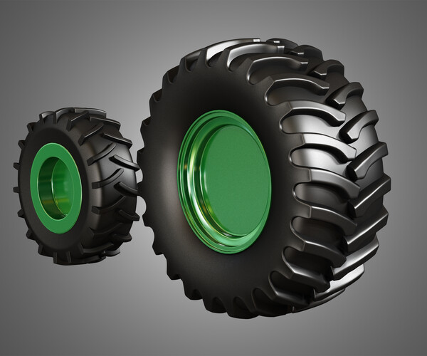 ArtStation - Tractor Tires and Rims - T03 | Resources
