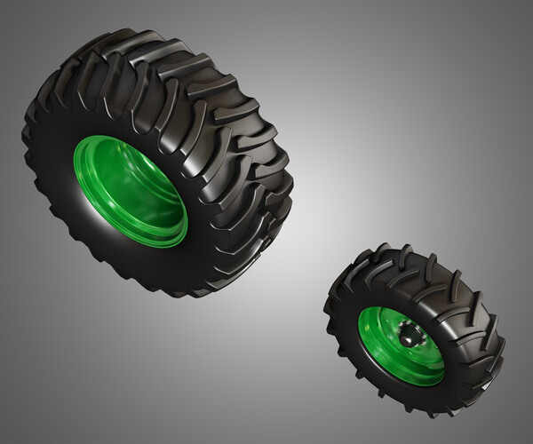 ArtStation - Tractor Tires and Rims - T03 | Resources