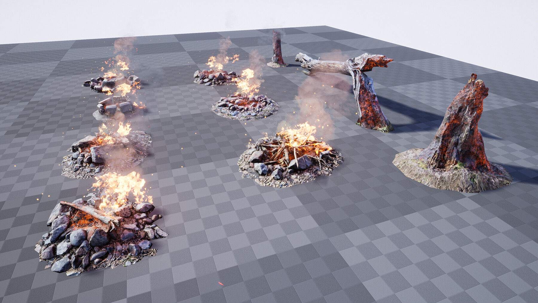 ArtStation - SCANNED BONFIRES AND STUMPS | Game Assets