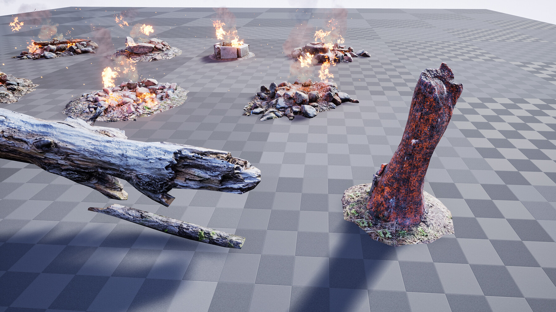 ArtStation - SCANNED BONFIRES AND STUMPS | Game Assets