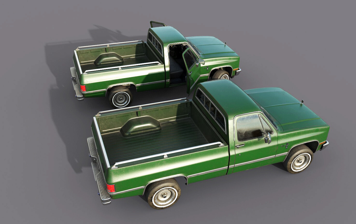 ArtStation - Chevrolet C10 1982 Green | Game Assets
