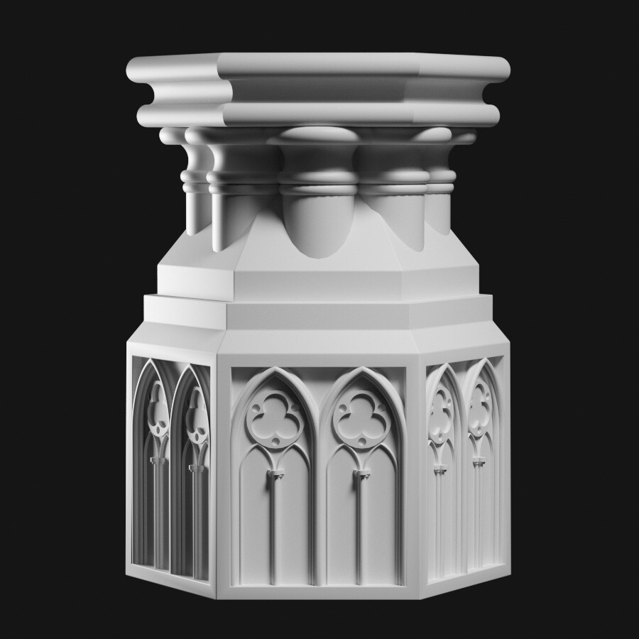 ArtStation - Gothic column base | Resources