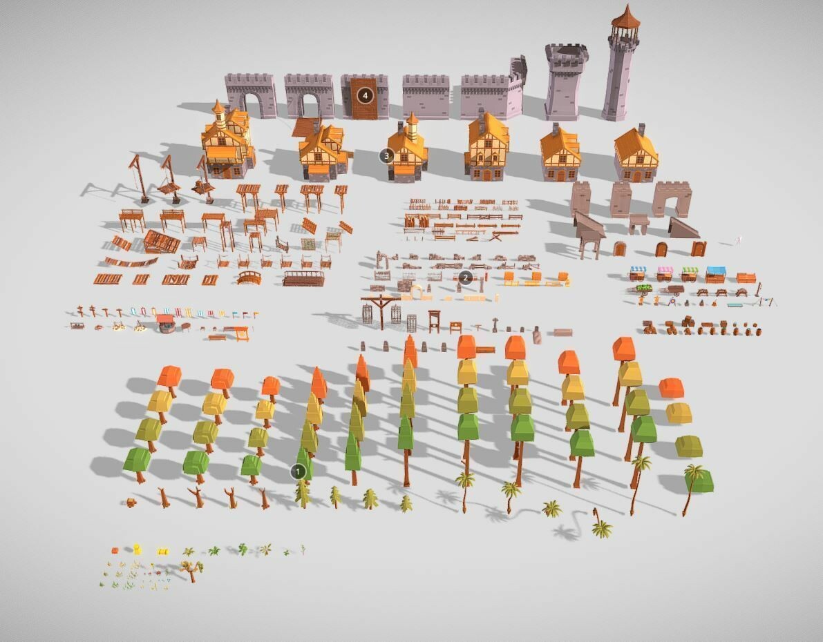 ArtStation - Low Poly Mega Assets Pack | Game Assets