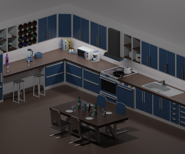 ArtStation - Modular Kitchen Assets | Game Assets