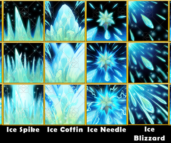 ArtStation - Fantasy Game Basic Magic Skill Icons - Ice Magic | Game Assets