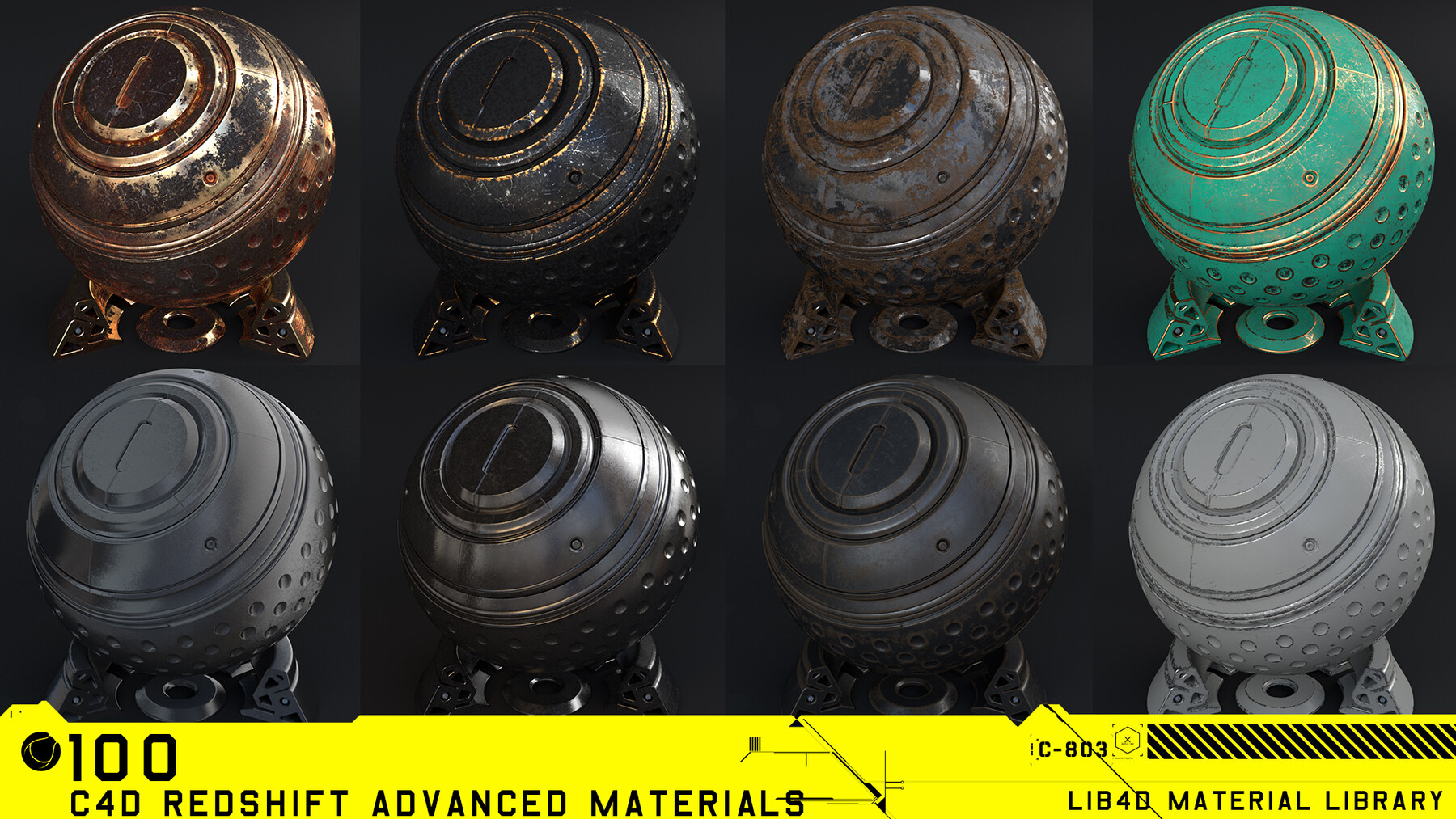 ArtStation - 100 C4D Redshift Advanced Materials | Resources