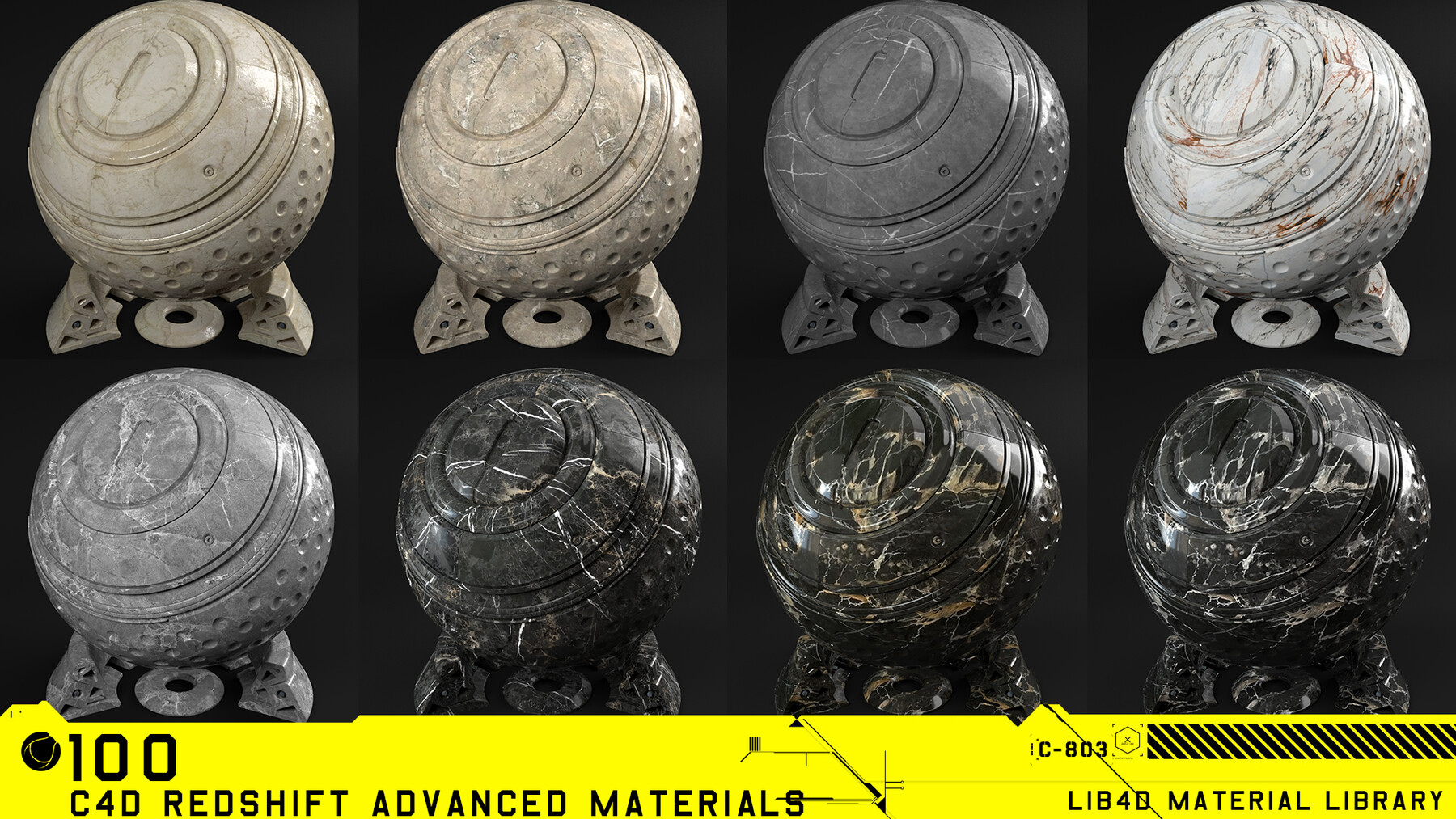 ArtStation - 100 C4D Redshift Advanced Materials | Resources