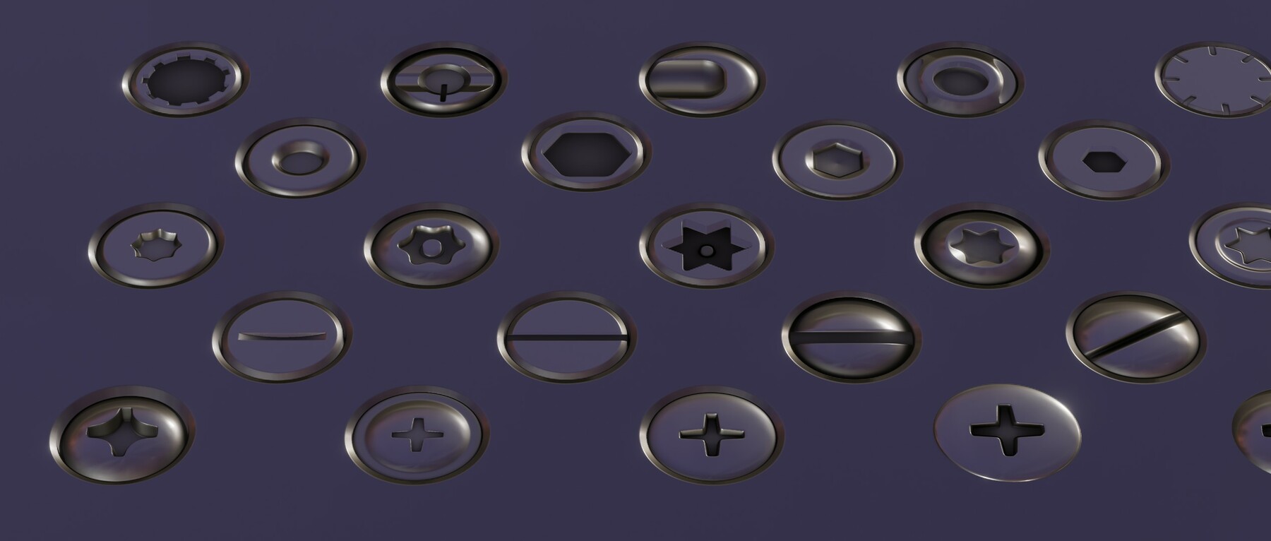 ArtStation - 50 Decals. Screws & Nuts. Decal machine 2.1 ready. | Resources