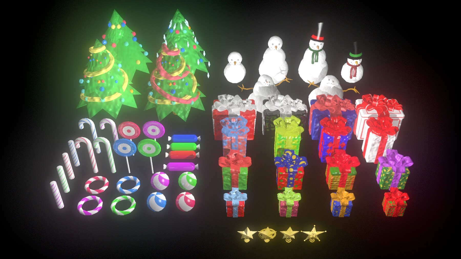 ArtStation - Christmas Low poly assets | Game Assets