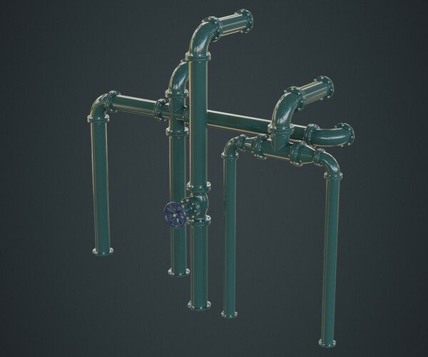 ArtStation - Industrial Pipes 2A | Game Assets