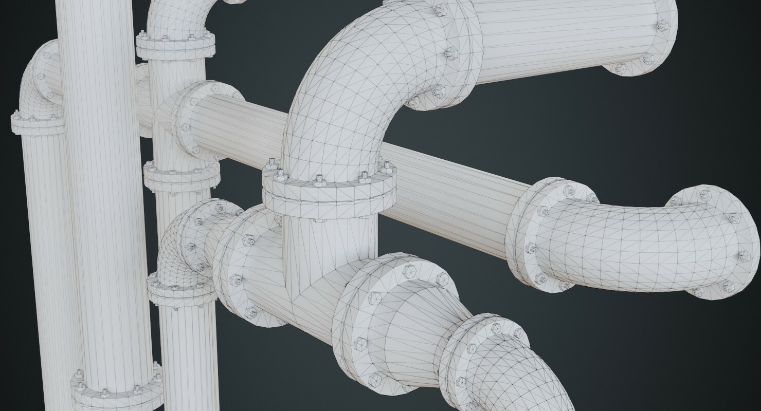 ArtStation - Industrial Pipes 2C | Game Assets
