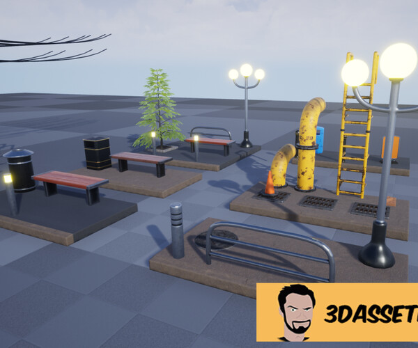 ArtStation - Street Props Vol 1 For Unreal Engine | Game Assets
