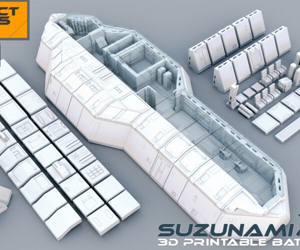 ArtStation - 3D Printable OpenLOCK Compatible Tiles - Battle Submarine ...