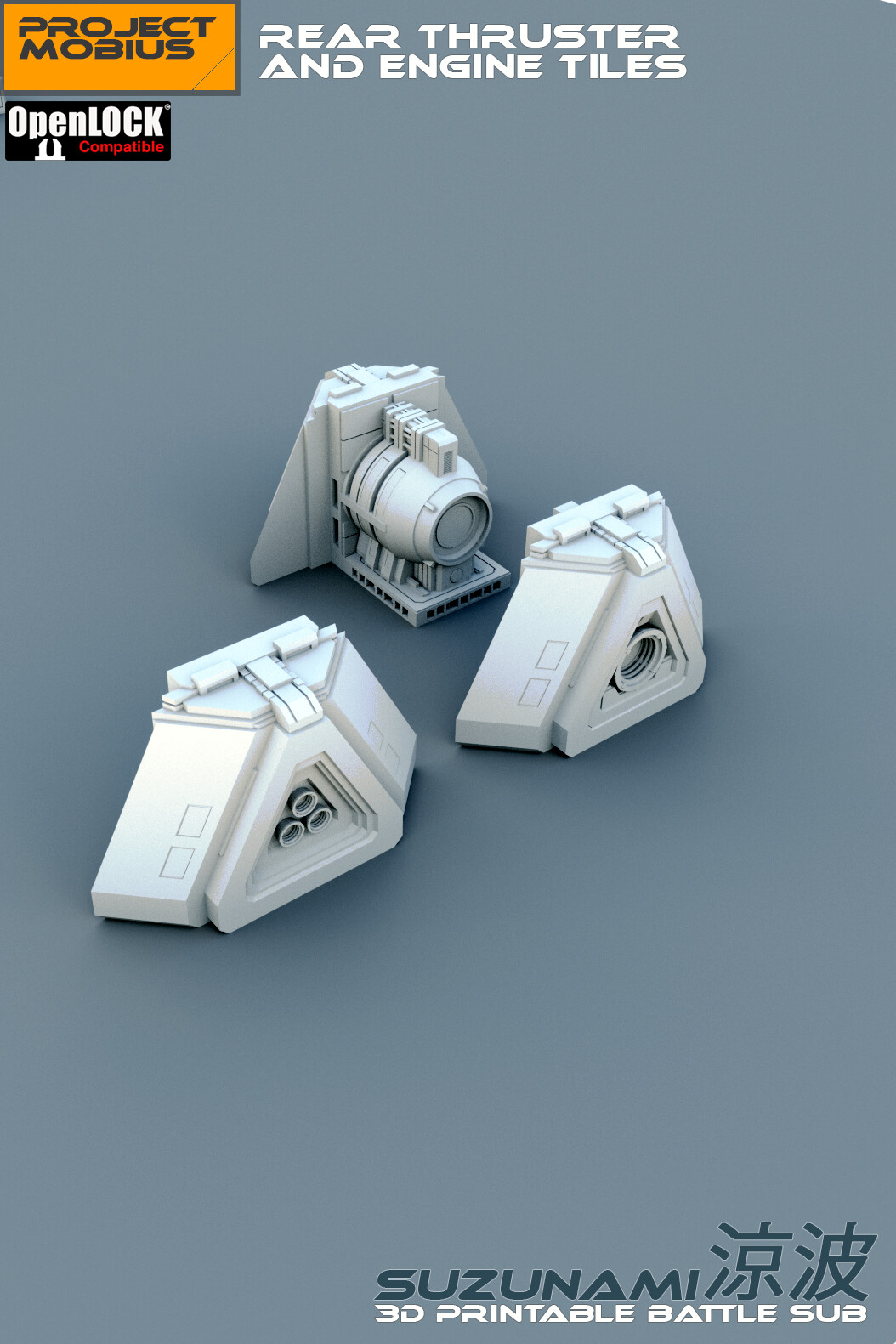 ArtStation - 3D Printable OpenLOCK Compatible Tiles - Battle Submarine ...