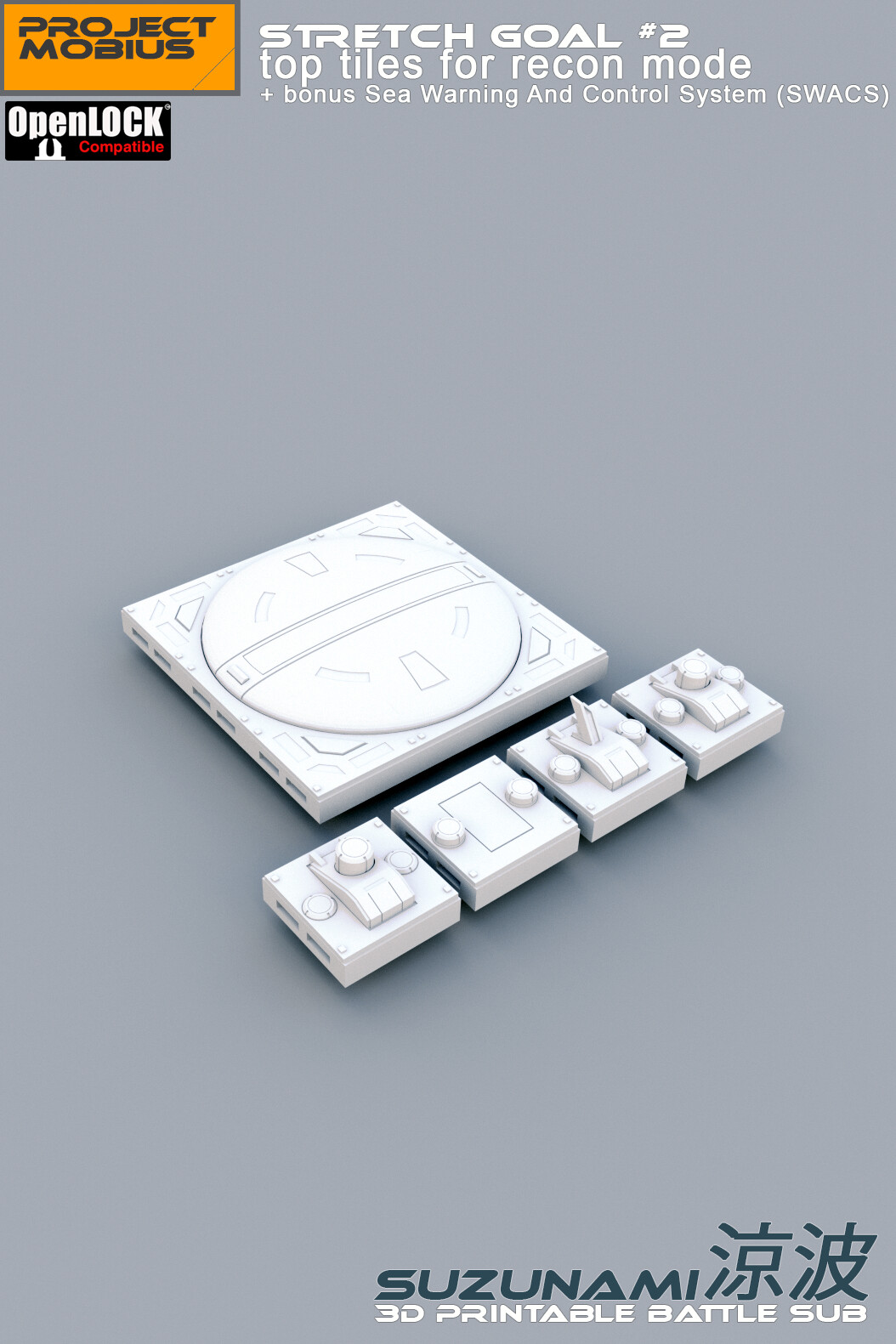 ArtStation - 3D Printable OpenLOCK Compatible Tiles - Battle Submarine ...