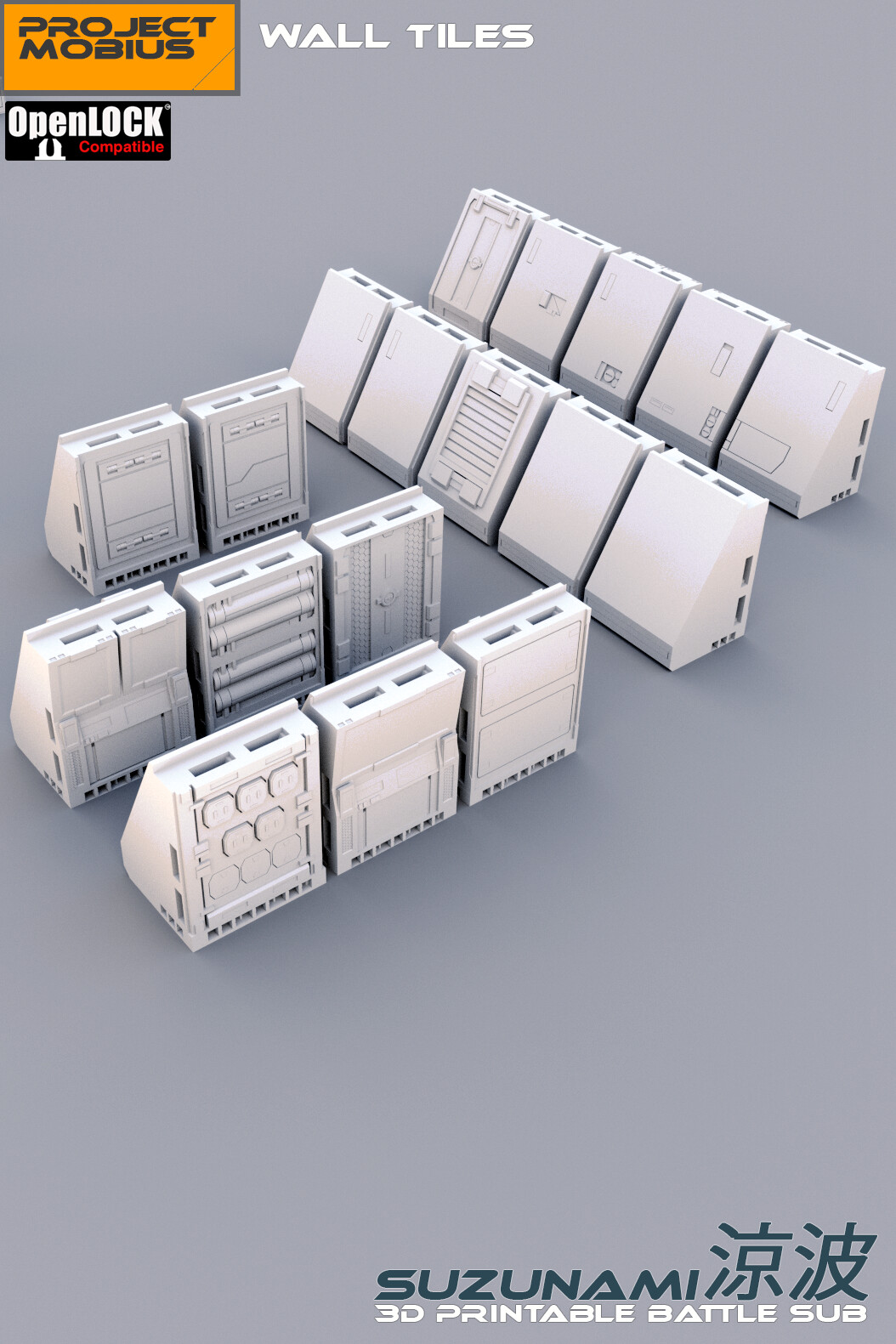 ArtStation - 3D Printable OpenLOCK Compatible Tiles - Battle Submarine ...