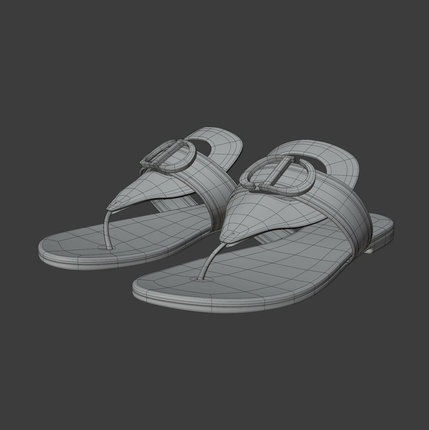 ArtStation - 30 Montaigne Flat Thong Sandal | Resources
