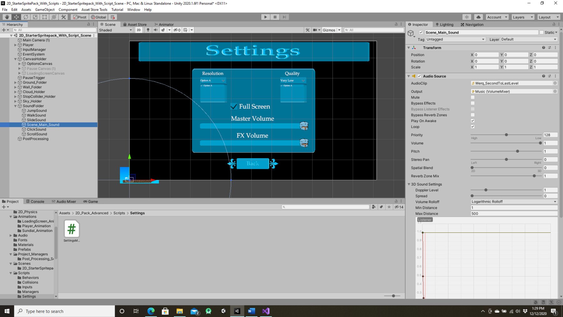 ArtStation - 2D Starter Sprite Pack With Scripts | Game Assets