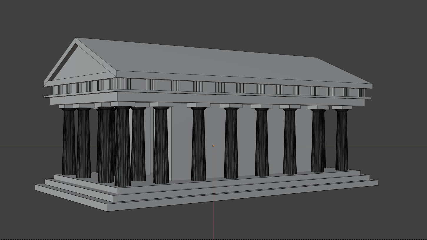 ArtStation - Greek temple Low Poly No Mat No Ornaments | Game Assets