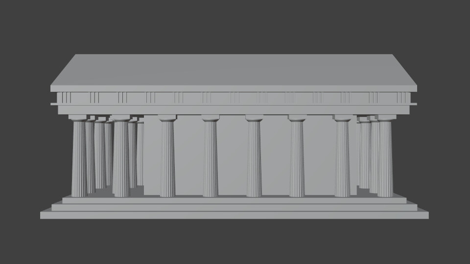 ArtStation - Greek temple Low Poly No Mat No Ornaments | Game Assets