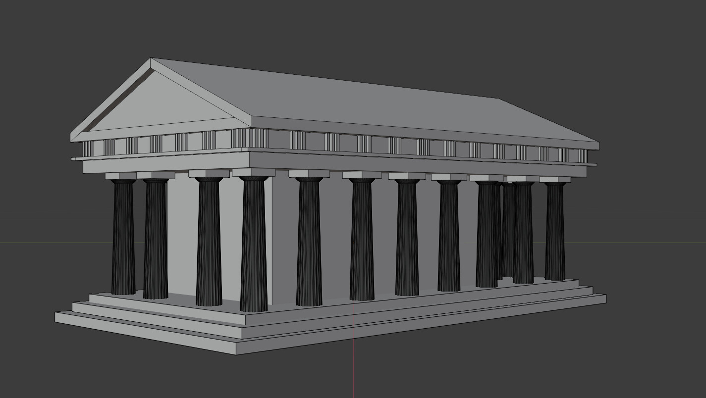 ArtStation - Greek temple Low Poly No Mat No Ornaments | Game Assets