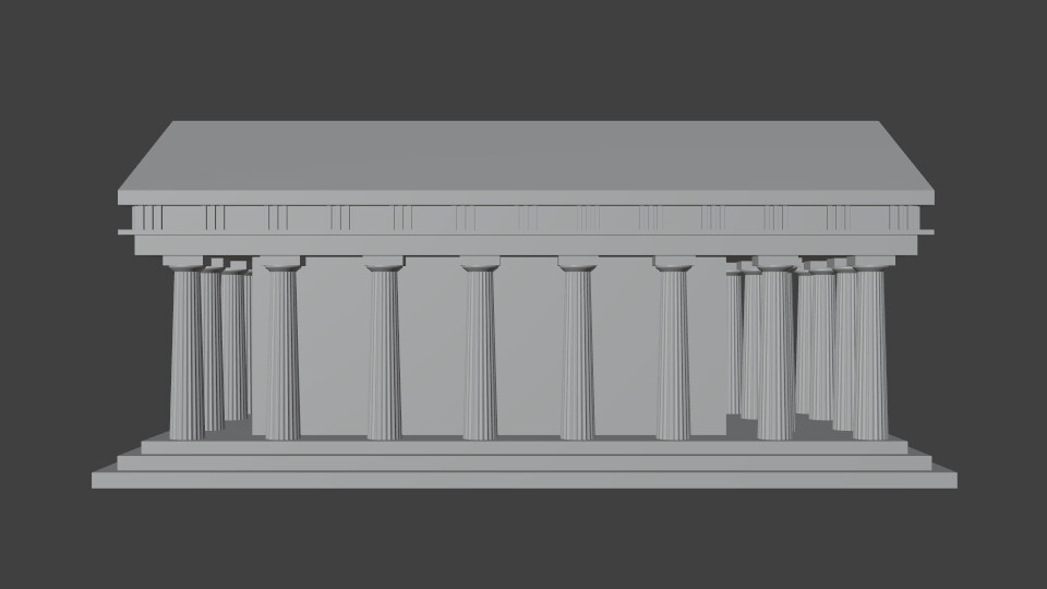 ArtStation - Greek temple Low Poly No Mat No Ornaments | Game Assets