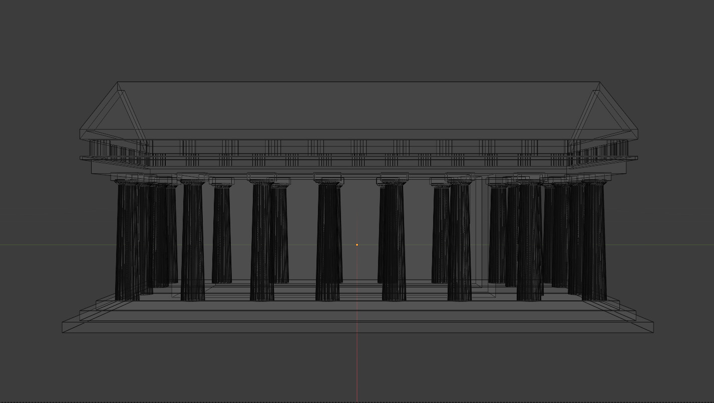 ArtStation - Greek temple Low Poly No Mat No Ornaments | Game Assets