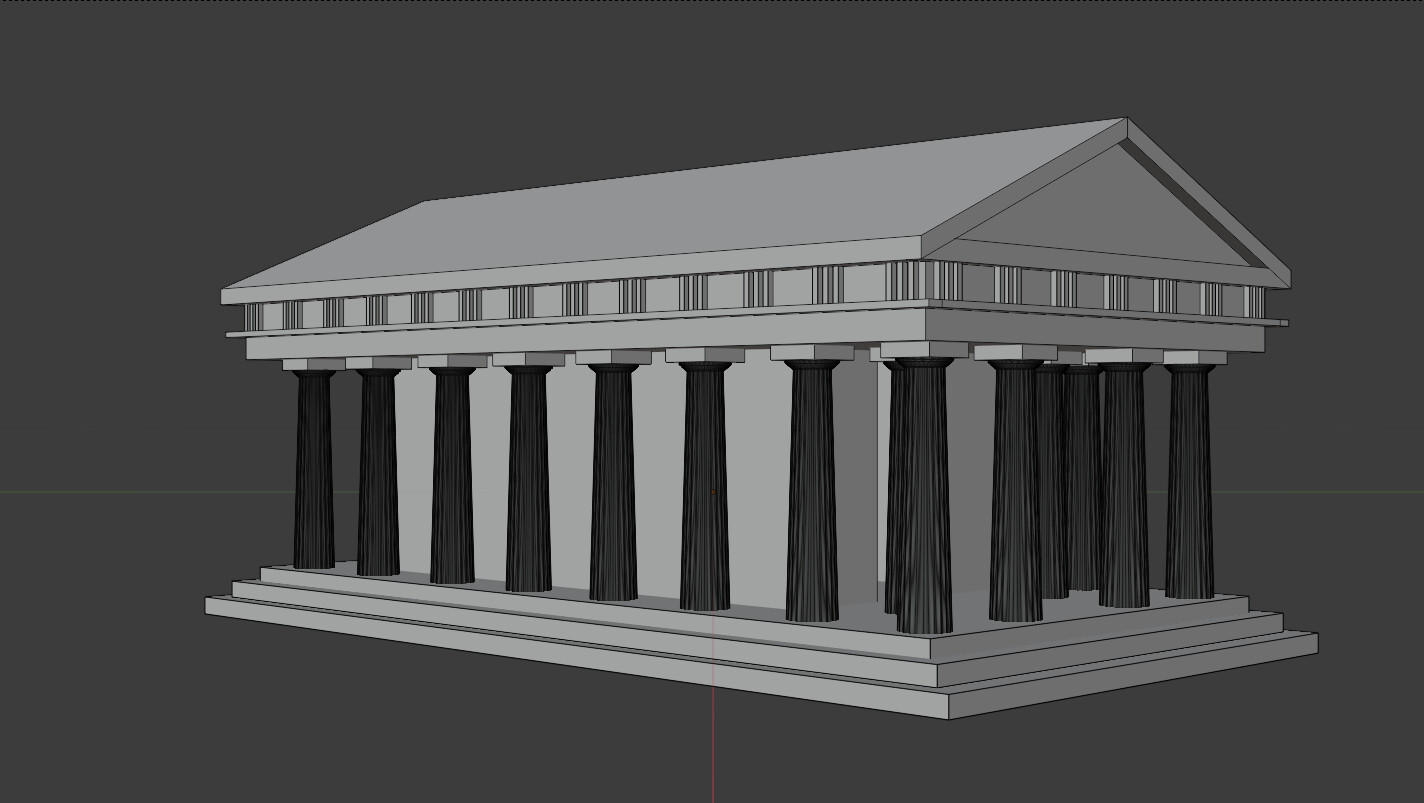 ArtStation - Greek temple Low Poly No Mat No Ornaments | Game Assets