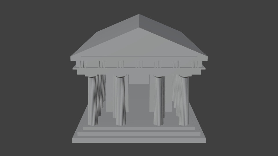 ArtStation - Greek temple Low Poly No Mat No Ornaments | Game Assets