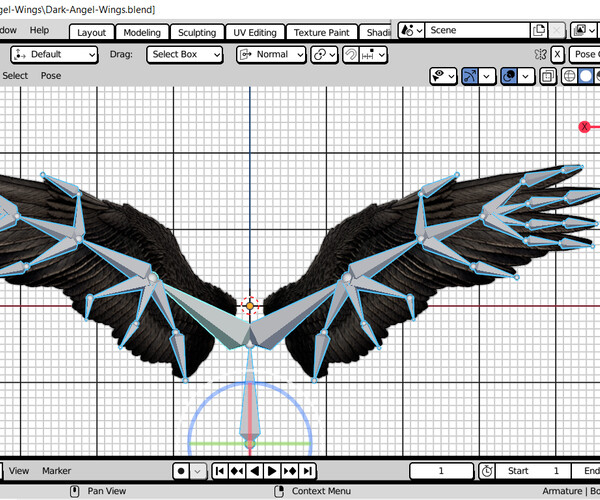 ArtStation - Low Poly Animated Dark Angel Wings | Game Assets