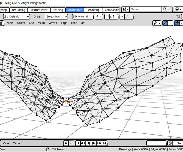 ArtStation - Low Poly Animated Dark Angel Wings | Game Assets