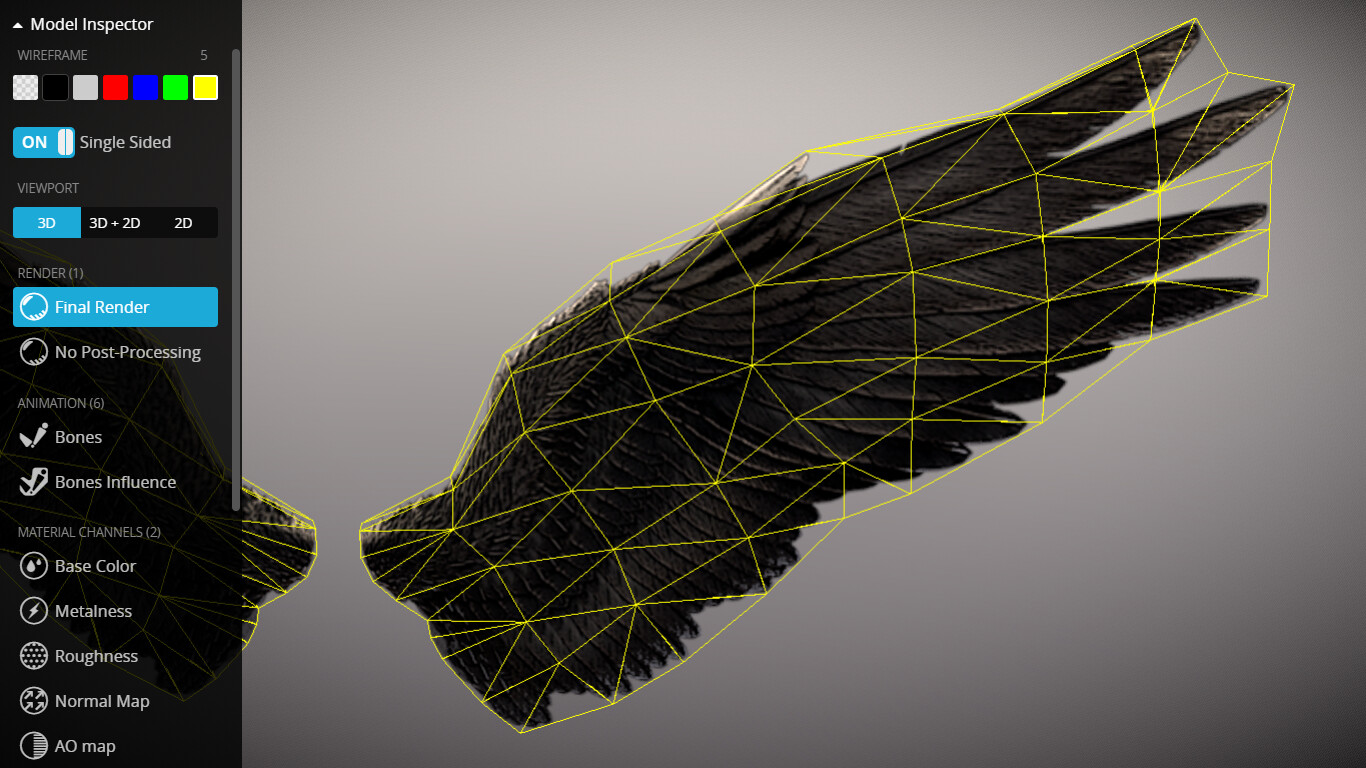 ArtStation - Low Poly Animated Dark Angel Wings | Game Assets